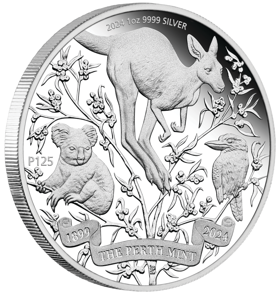 THE PERTH MINT’S 125TH ANNIVERSARY 2024 1oz SILVER TYPESET 4-Coin-Set ...