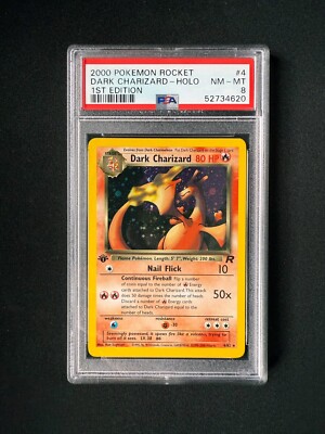 4/82 Dark Charizard 1st Edition Team Rocket Base Holo Pokemon Card PSA ...