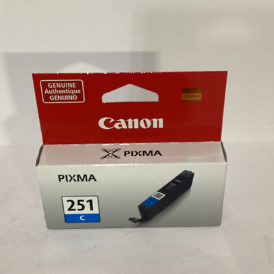 Canon 251C Cyan Ink Cartridge Factory OEM Brand New Sealed In Package ...