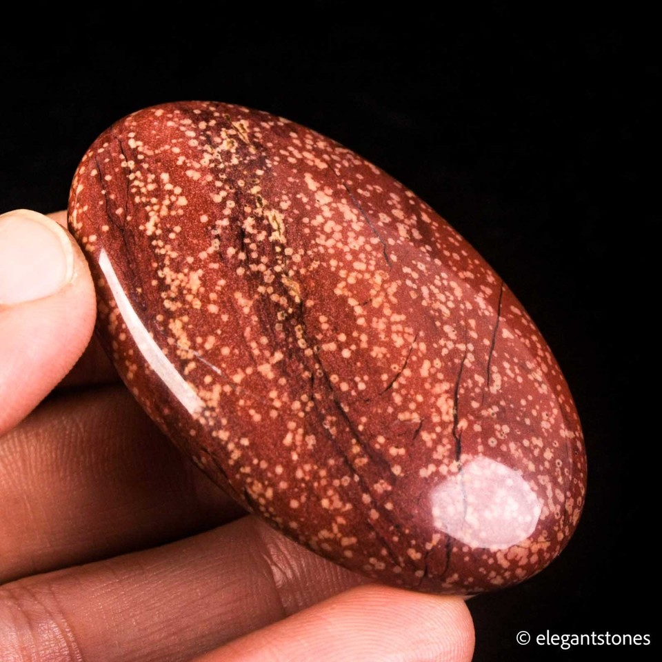 49g56mm Red Jasper Palm Stone Natural Crystal Quartz Healing Chakra ...