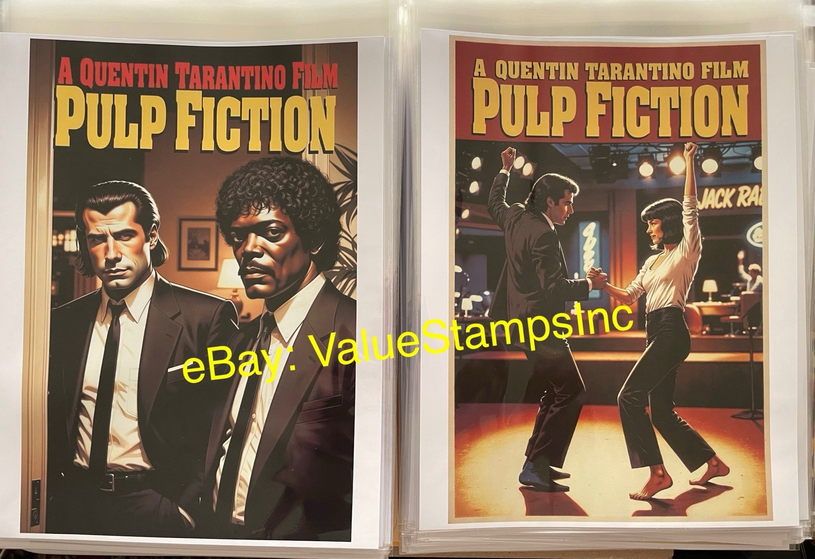 Pulp Fiction Movie Poster RARE 8.5x11 John Travolta, Jackson, Thurman ...