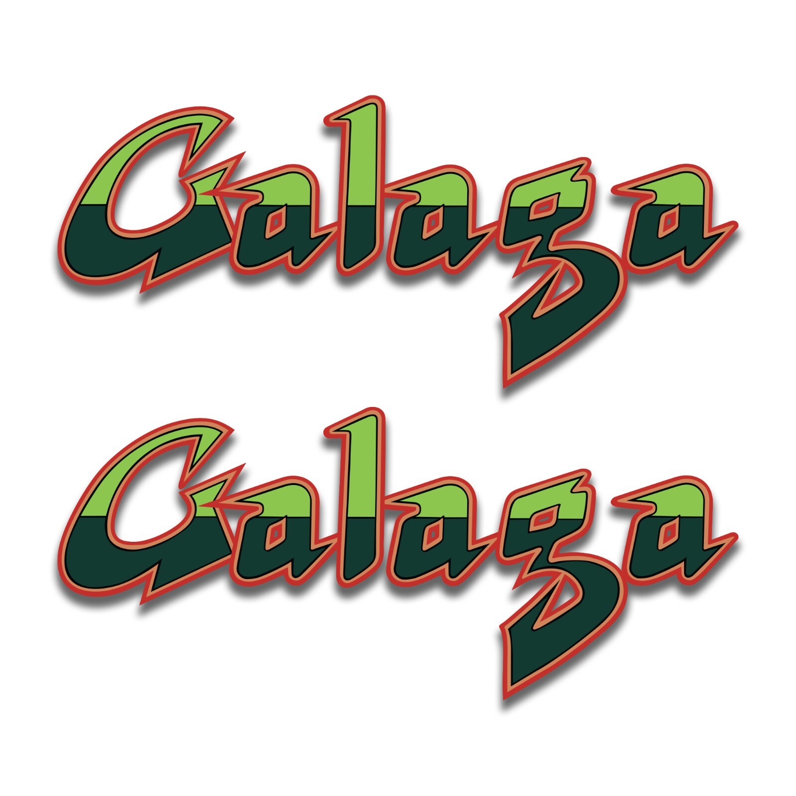 Galaga Arcade Logos Adhesive Sticker Decal Kit 9.5" X 4" | eBay