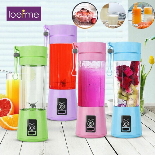 LOEFME Electric Mini Juice Maker Portable Blender Smoothie Juicer Fruit ...