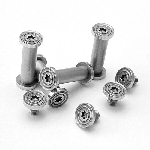 4 PCS T8 Plum Blossom Knife Handle Screws Rivets Nuts Corby Bolts Pins ...