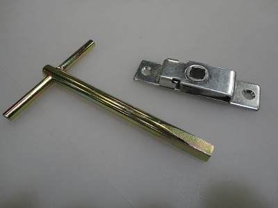 ZINC PLATED RIM BUDGET LOCK + TEE/T KEY Loft Catch Latch Catering Van ...