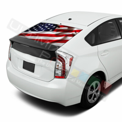 Flags Decal Window See Thru Stickers Perforated for Toyota Prius 2017 ...
