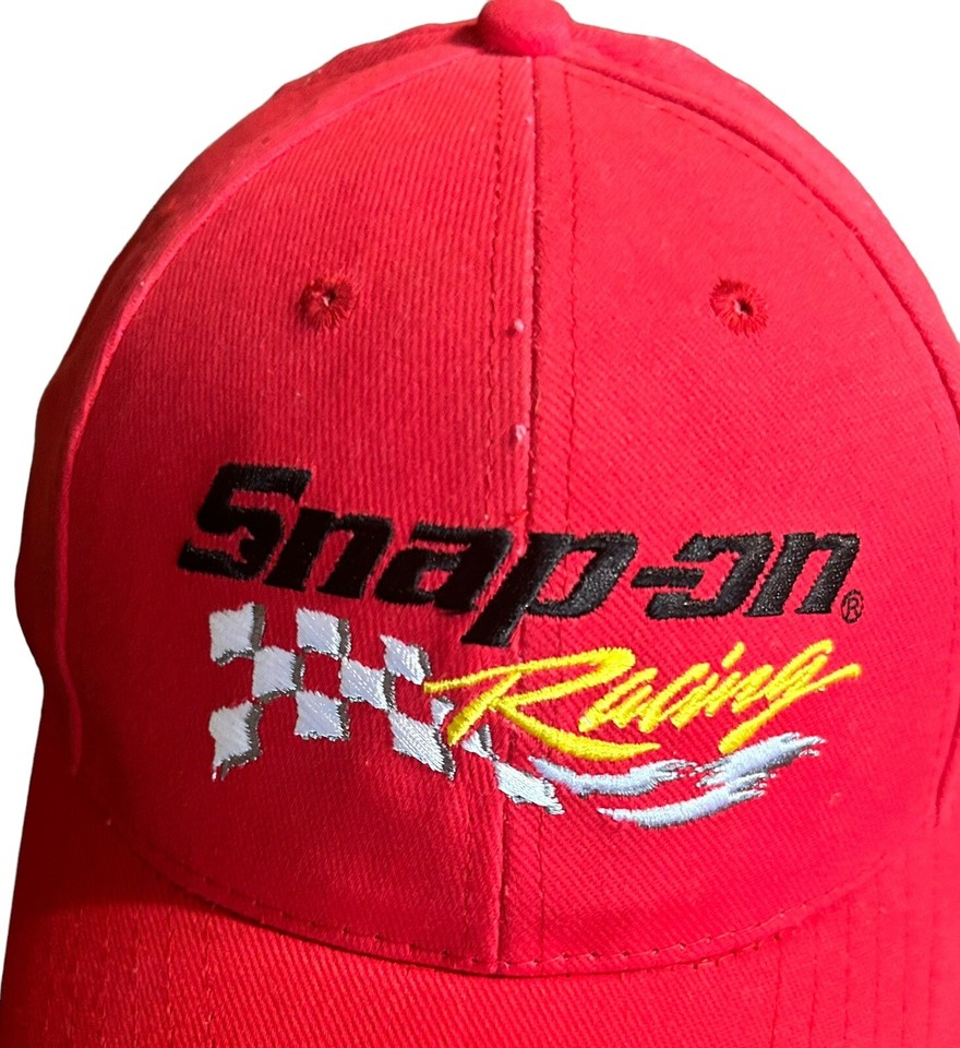 Snap-On Racing Embroidered Logo Baseball Cap Hat Red Adjustable Strap ...