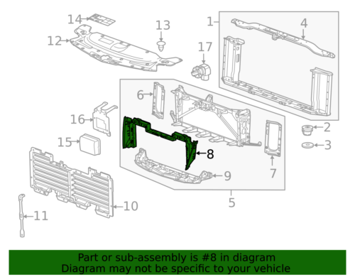 GM Front Bumper Shutter 23497749 | eBay