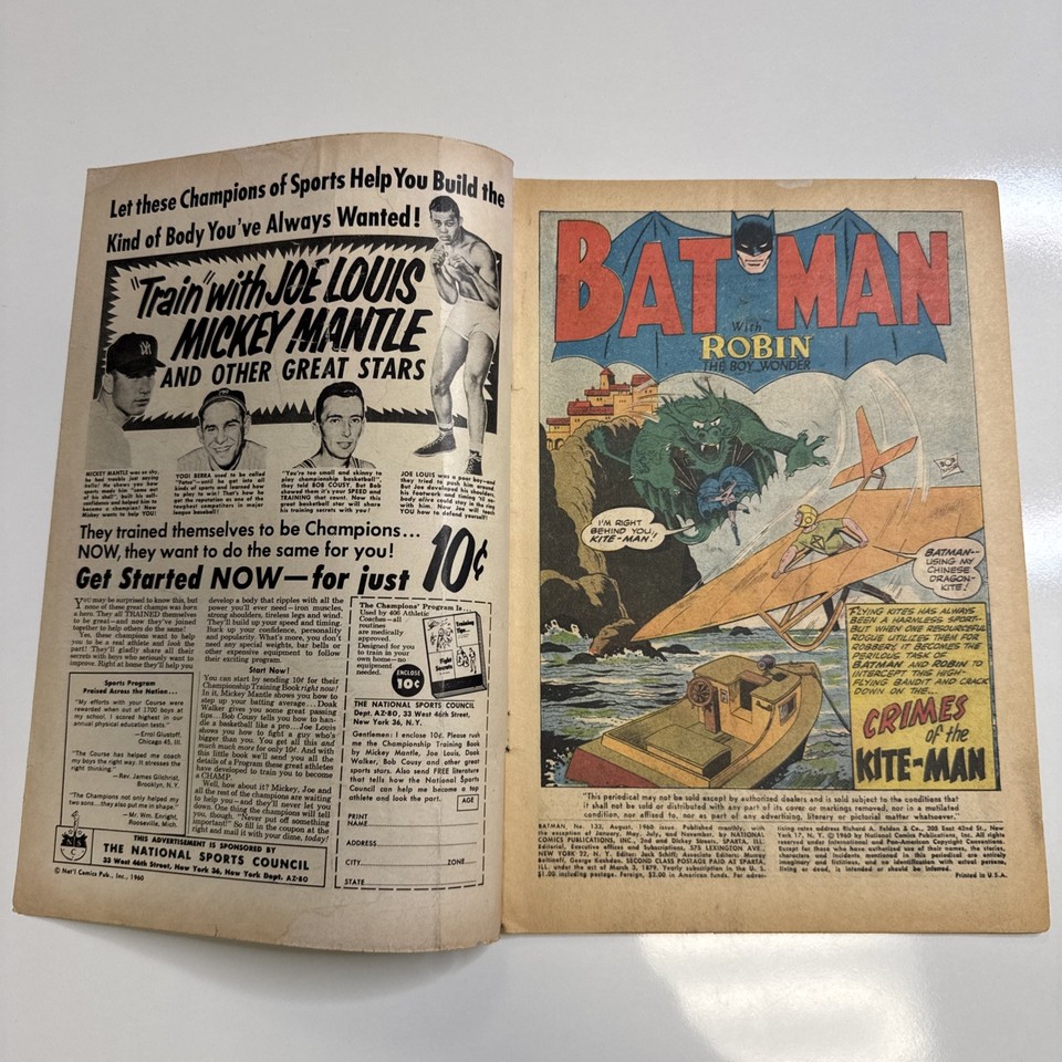 Batman # 133 | VG- | KEY 1st App of Kite-Man & 3rd App Bat-Mite | DC ...