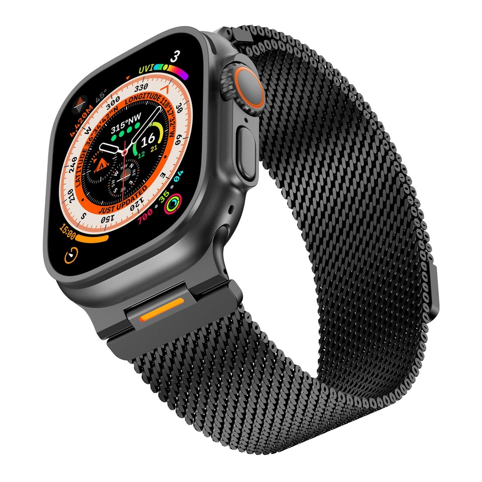 Magnetic Milanese Loop iWatch Band For Apple Watch Ultra 3 49mm 11 10 9 ...