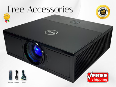 Dell 7760 DLP Projector Laser Phosphor 5400 Lumens PC 3D Ready 20W ...