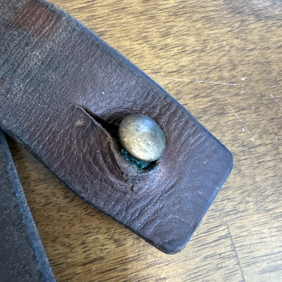 Used Swedish brown leather mauser rifle sling quick detach clip m96 m38 ...