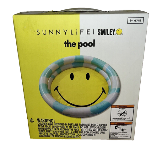 New In Box Sunnylife Inflatable Smiley Face Pool 65” x 15.5” | eBay