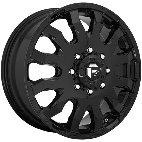 4-New 20" Fuel D675 Blitz Dually Wheels 20x8.25 8x200 Gloss Black Rims ...