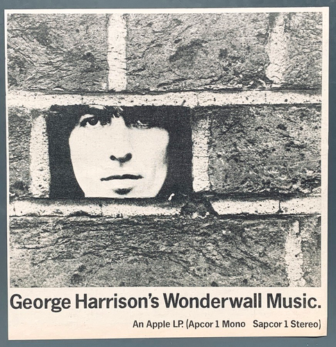 GEORGE HARRISON 1968 original ADVERT WONDERWALL MUSIC Apple BEATLES | eBay