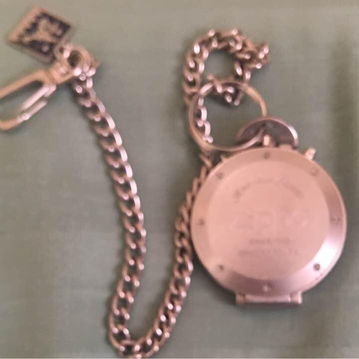 Zippo Pocket Watch Quartz Chronograph Full Hunter Chain USA New Battery ...