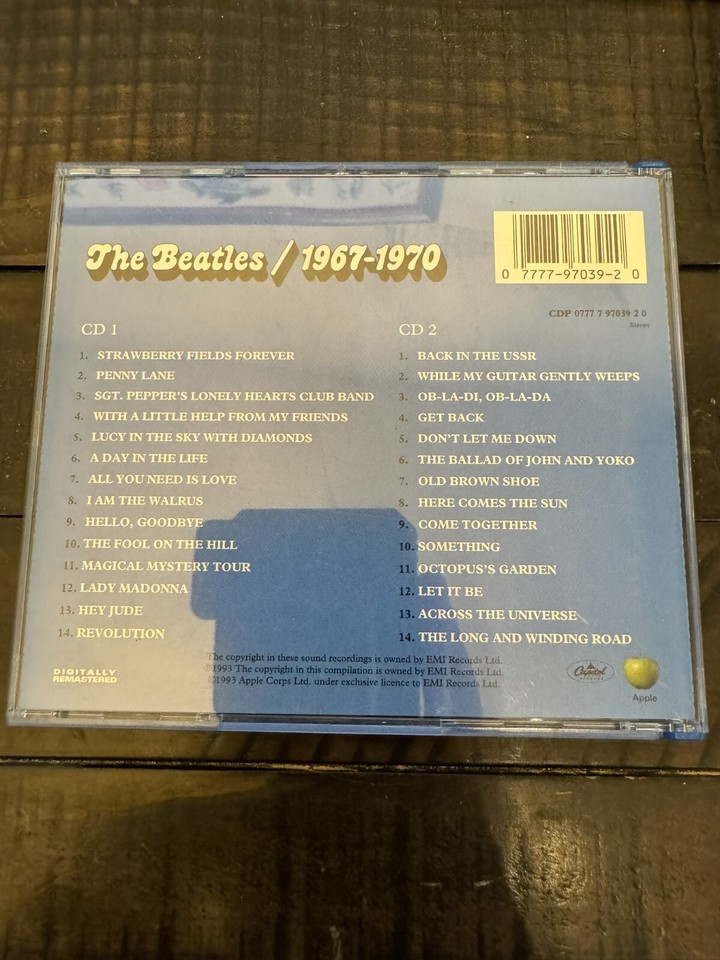 The Beatles - 1967-1970 : The Blue Album ( 2 CD-1993 - Capitol CDP 0777 ...