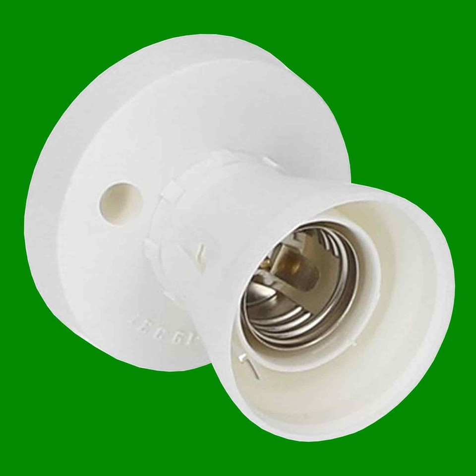 1x Edison Screw E27 White Straight Batten Ceiling Lamp Holder Light ...