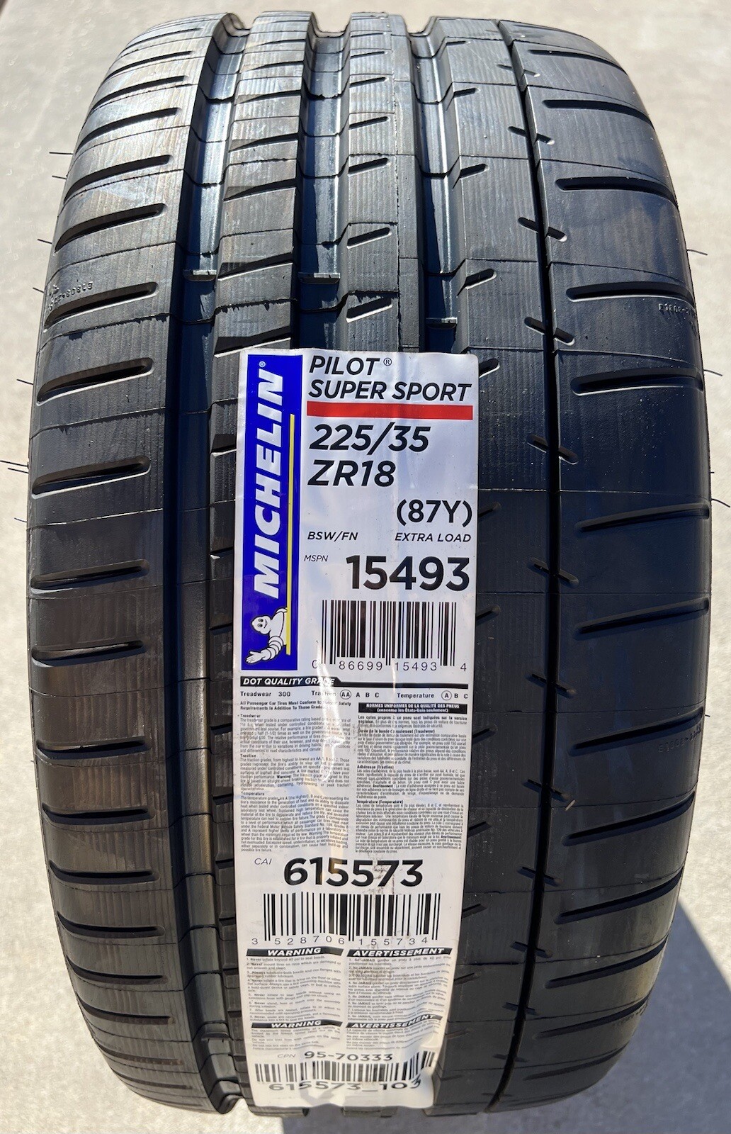 Set Of TWO BRAND NEW 225/35ZR18 Michelin Pilot Super Sport Tires | eBay