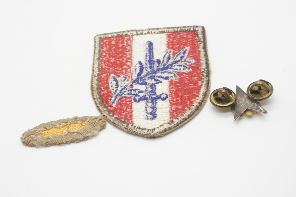 WWII Army Armor Corps Tank Officer Patches & General Staff Insignia Lot ...