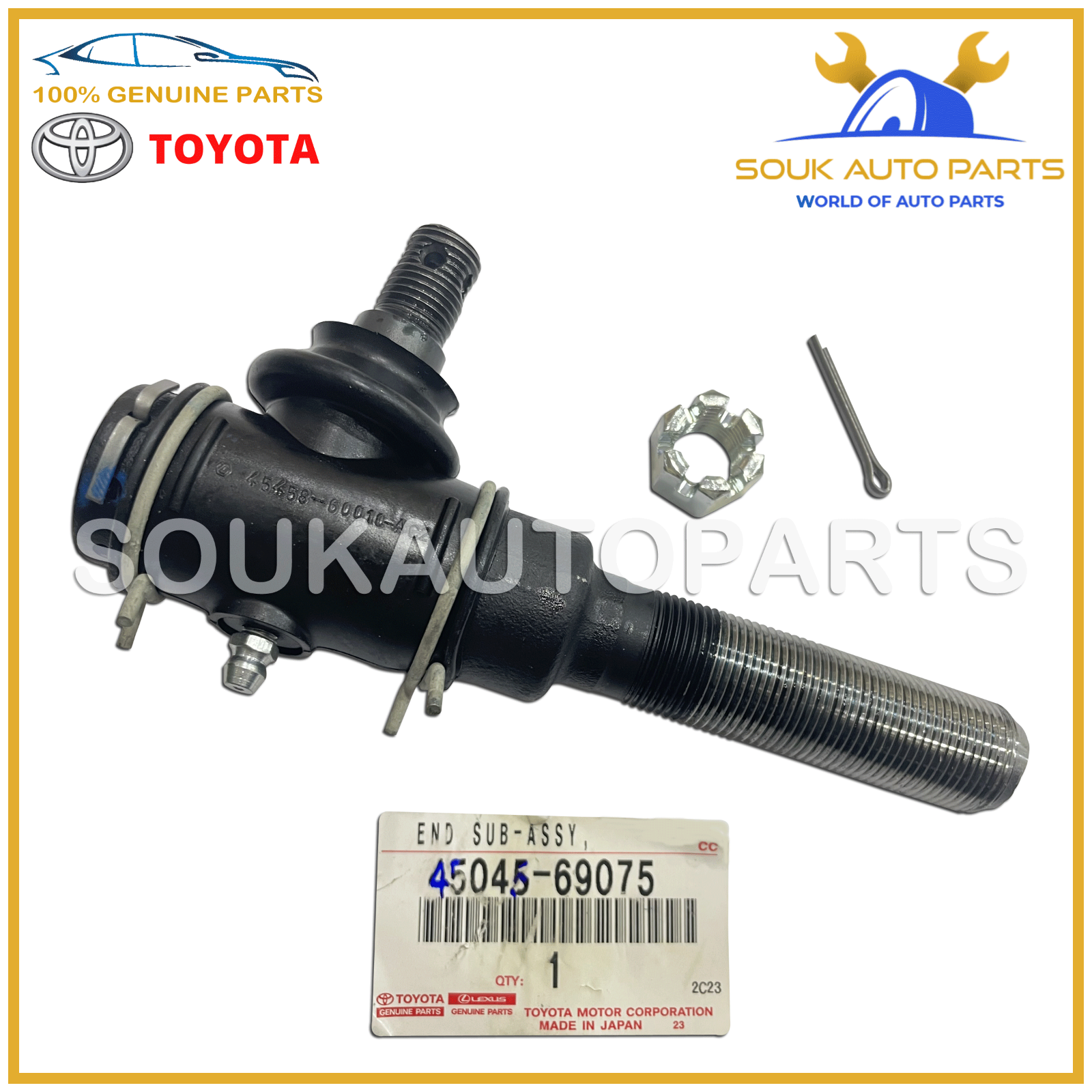 45045-69075 Genuine Toyota END SUB-ASSY, STEERING RELAY ROD, LH ...