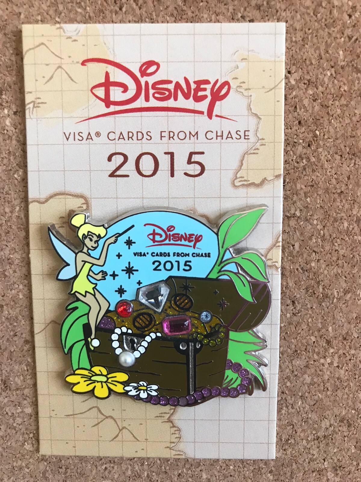 Disney Chase Visa LE TINKER BELL Jeweled Treasure Chest Pin | eBay
