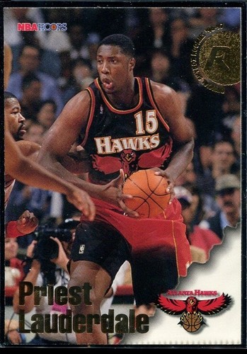 1997 Flee/Skybox Basketball Priest Lauderdale #298 Atlanta Hawks Rookie ...