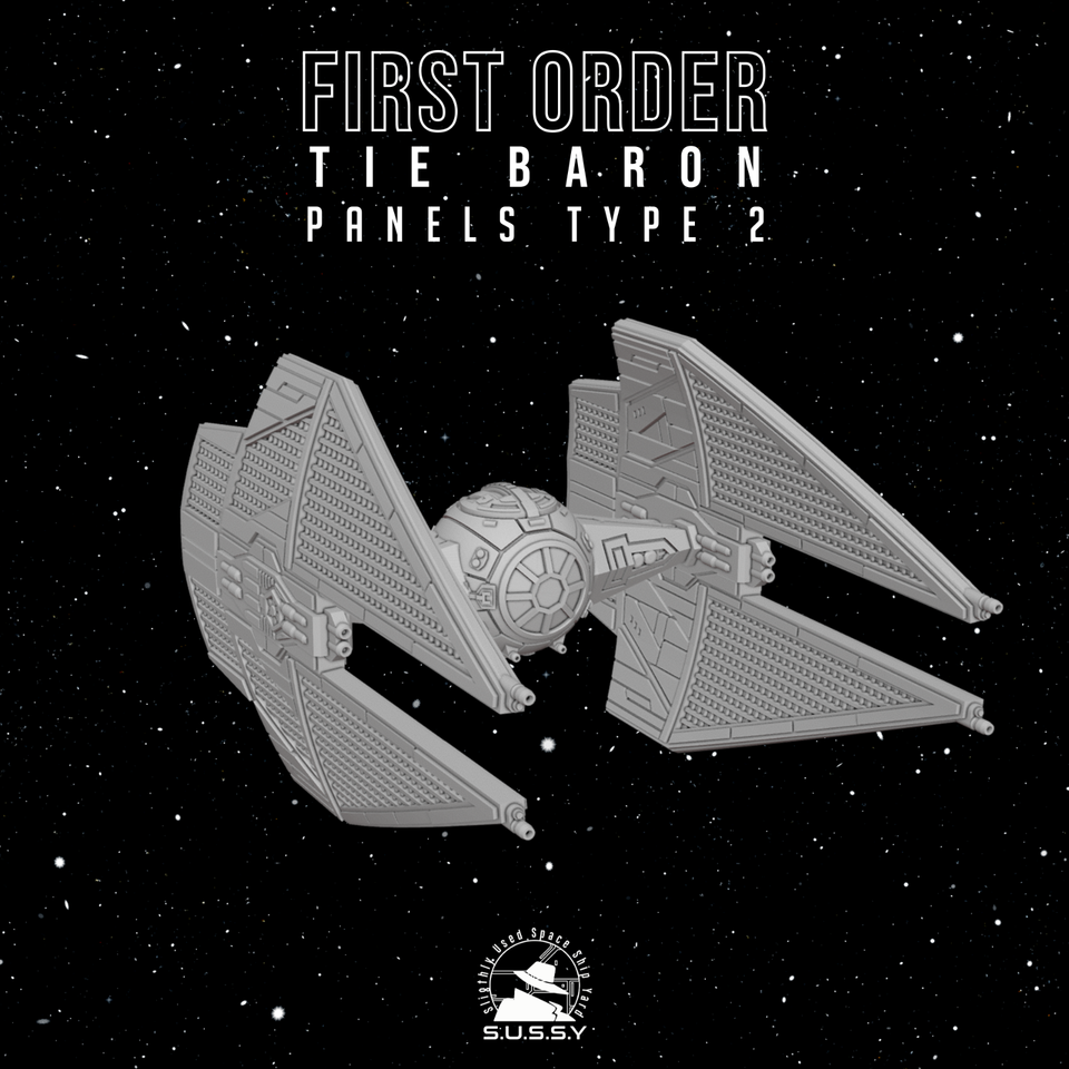 Star Wars X Wing Miniatures Scale 3D Print TIE Baron Starfighter | eBay