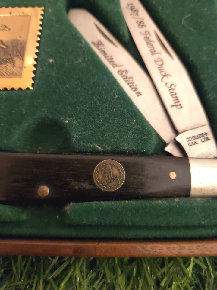 Schrade Cutlery Federal Duck Stamp Commemorative Knife 1987/88 With ...