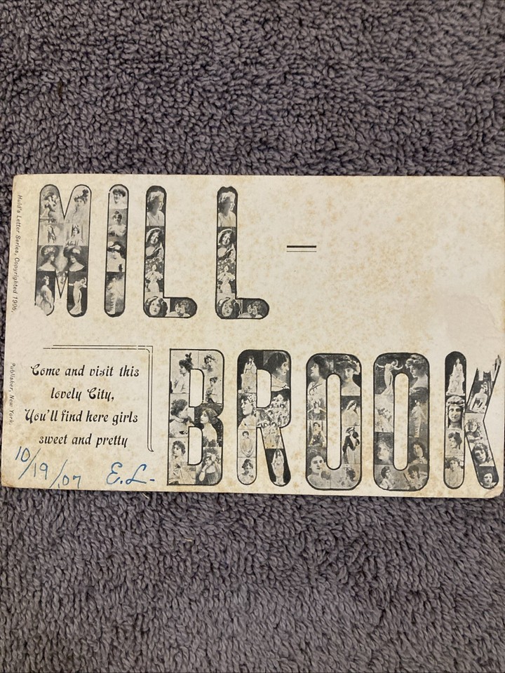 1907 Millbrook NY Ad Boasting Where The Pretty Girls Are Postcard | eBay