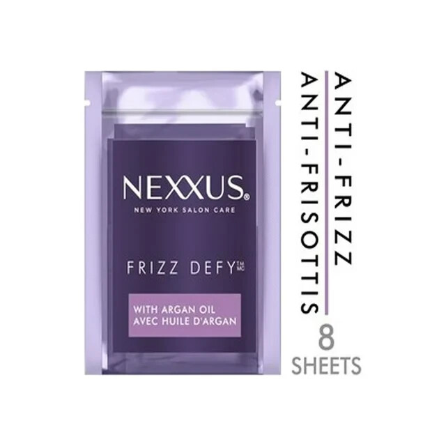NEXXUS Frizz Defy Anti-Frizz Sheets W/ Argan Oil Display Box With 10 ...
