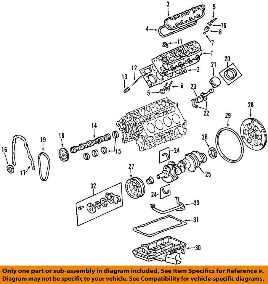 1997-2004 CORVETTE LS1 LS6 LOWER OIL PAN GASKET NEW GM # 12562020 | eBay
