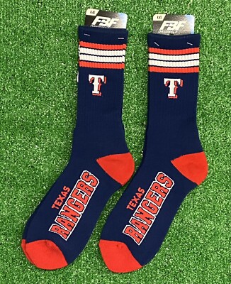 NEW FBF Originals Texas Rangers Crew Cut Socks, Size Large - 2 Pair | eBay