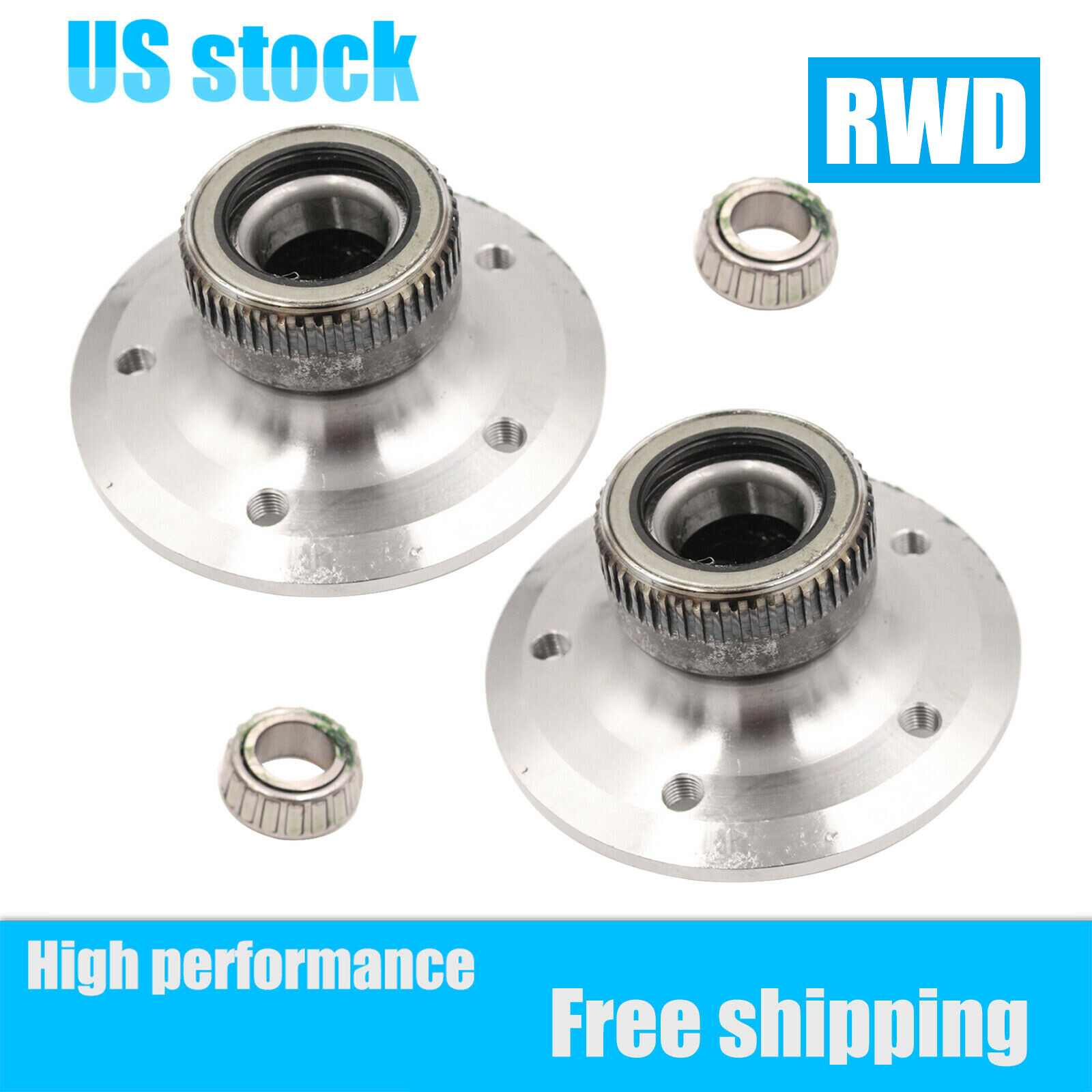2PCS Front Wheel Hub W/ ABS tone ring Assembly For 96-04 Mercedes RWD ...