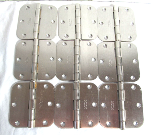 Nine Brushed Nickel Interior SGS Door Hinges 3.5 X 3.5 Silver Color | eBay