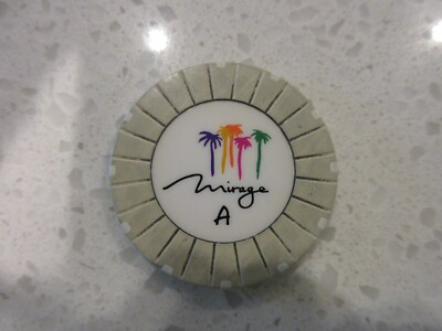MIRAGE Beige Casino Chip Las Vegas Nevada + FREE Mystery Bonus Poker ...