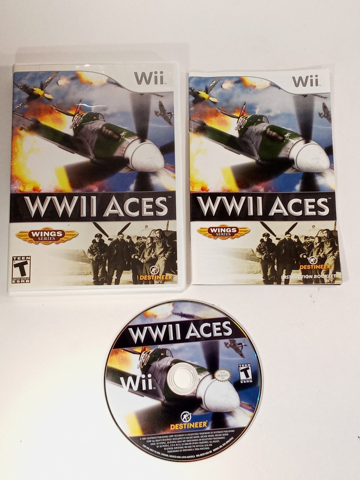 Nintendo Wii World War 2 WWII Aces Video Game, 2008 ~ CIB with Manual ...