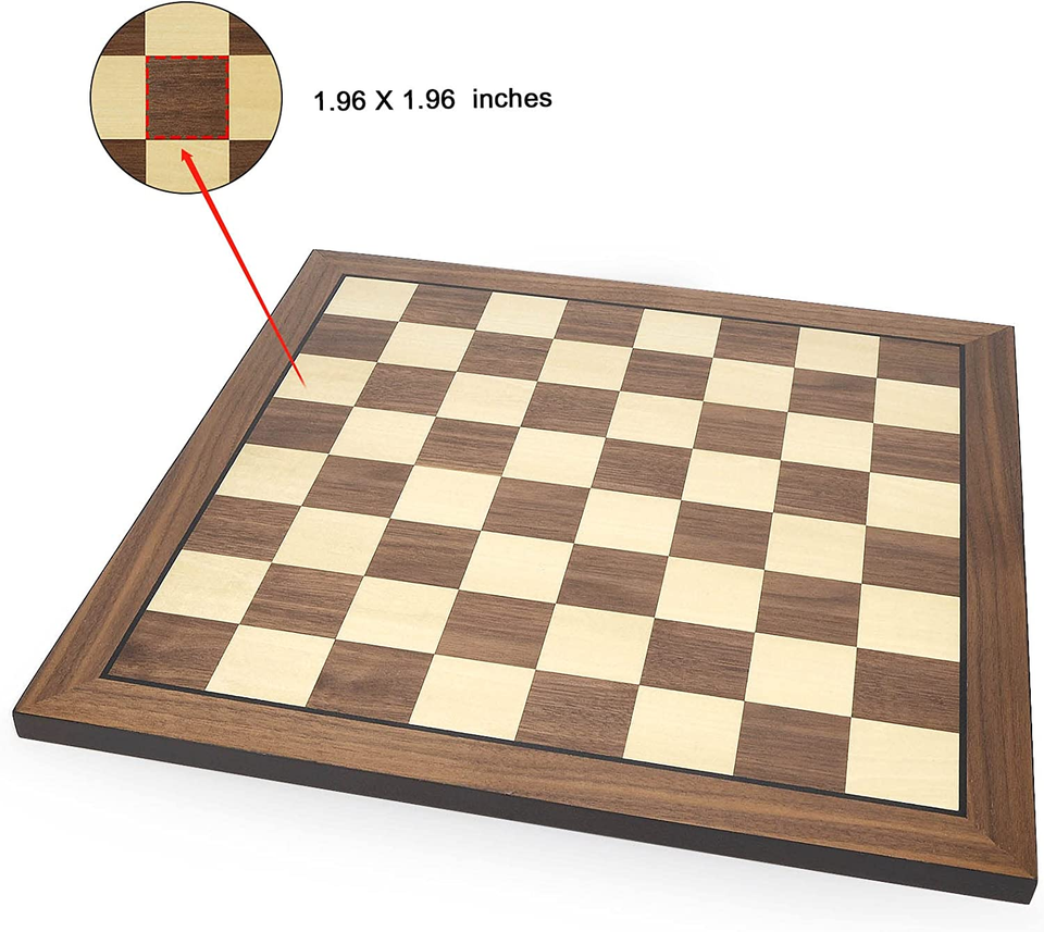 17 Inches Wooden Chess Board Only, Professional Tournament Chess Board ...