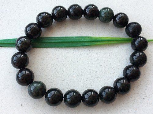 10mm Certified 100% natural Mo Cui Jadeite carved circular beads ...