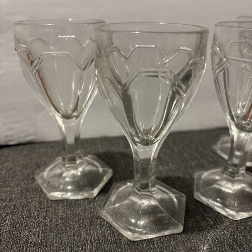 Antique Fostoria Glass #1630 Alexis 4 Wine Glasses 4.5” | eBay