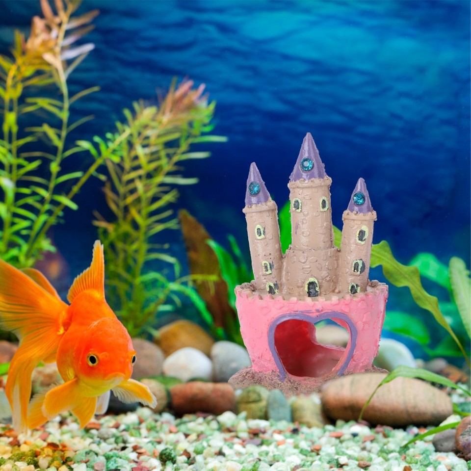 Aquarium Landscape Decoration Cartoon Castle Model Fish Tank Ornaments ...