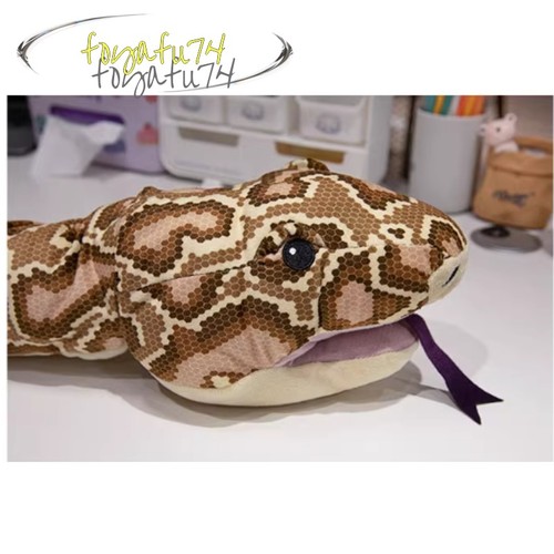 Movable Mouth Python Plush Toy Fake Snake Prank Doll Stuffed Animal Gag ...