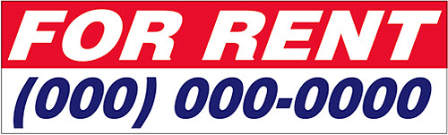 FOR RENT Vinyl Banner CUSTOM Sign 3x10 ft New - (add your phone #) | eBay