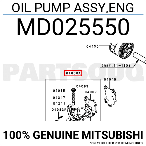 MD025550 Mitsubishi OEM Genuine Oil Pump ASSY Eng for sale online | eBay