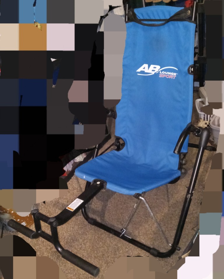 AB Lounge Sport Abdominal Workout Fitness Exercise Blue Lounger Chair ...