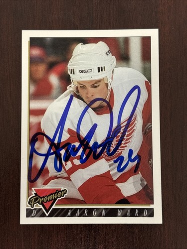 1993-94 Premier #484 Aaron Ward Red Wings Signed Auto AUTOGRAPH | eBay