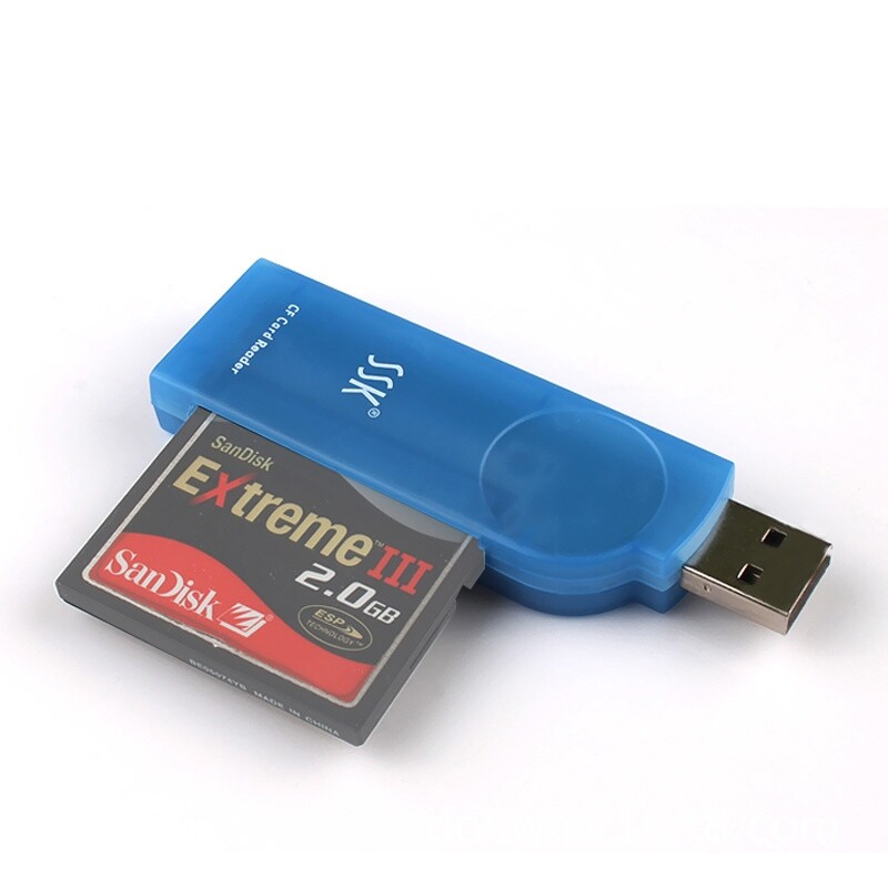 SSK SCRS028 USB 2.0 Interface External Card Reader, Supports CF Card ...