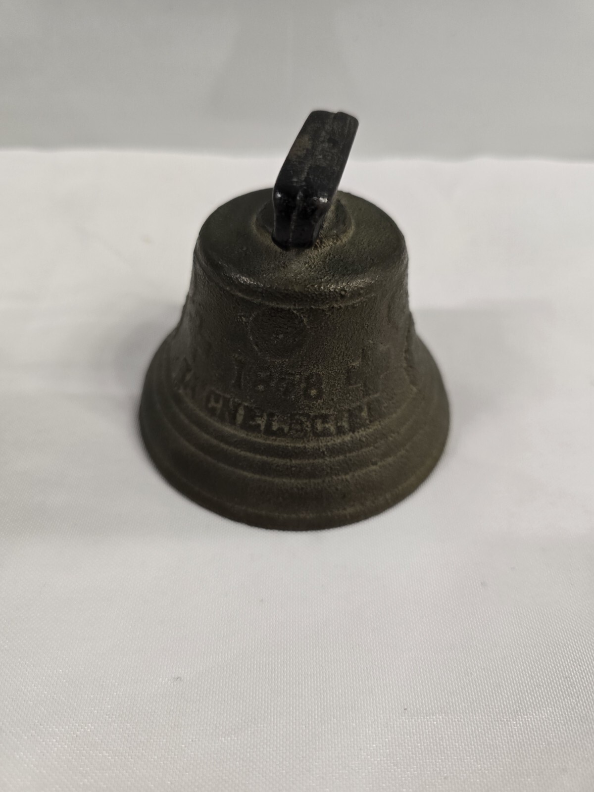 ANTIQUE BRASS SWISS COW BELL 1878 CHIANTEL FONDEUR SAIGNELEGIER 2 3/4 ...