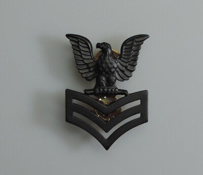 U.S. Navy Cap Device E-6 Petty Officer First Class Black Metal | eBay