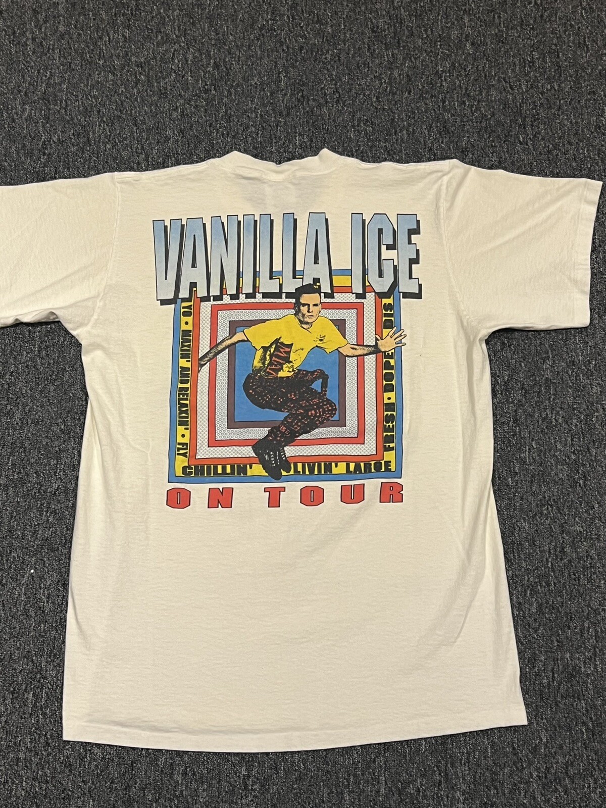 Extremely Rare Vanilla Ice Tour T-Shirt Size Large - Gem